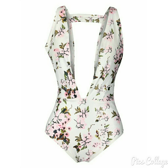 Swim | Sexy Deep V Neck One Piece Swimsuit Nwt | Poshmark